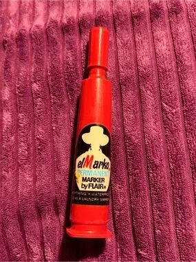Office | Vintage El Marko Permanent Marker Red Flair Waterproof ...